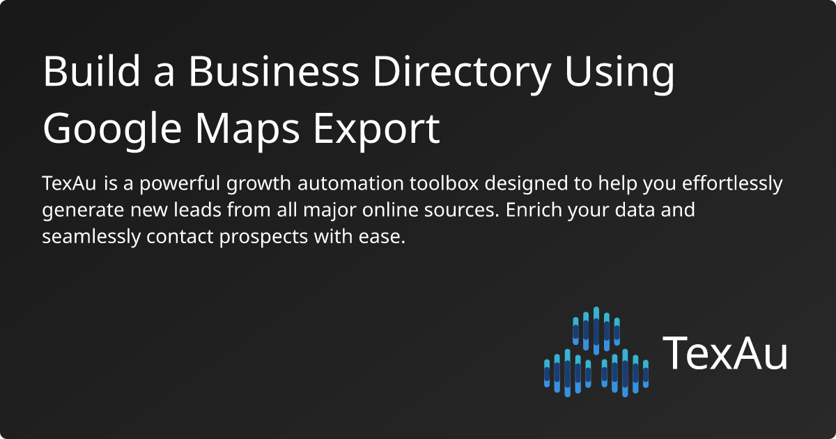 Build a Business Directory Using Google Maps Export
