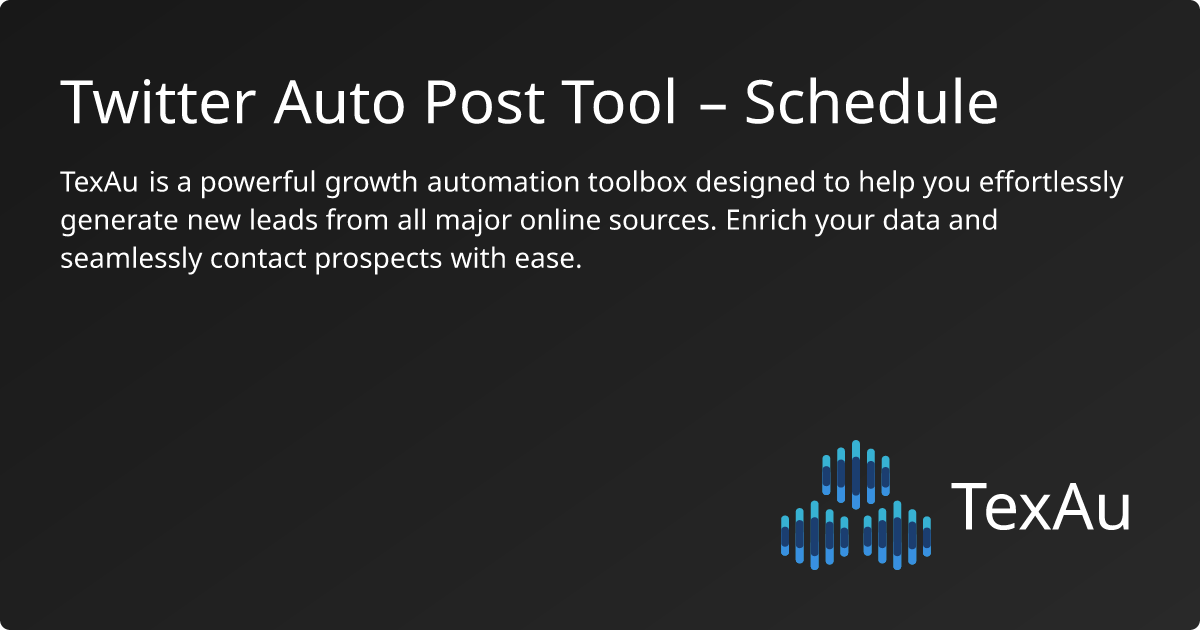 Twitter Auto Post Tool – Schedule & Automate Your Tweets