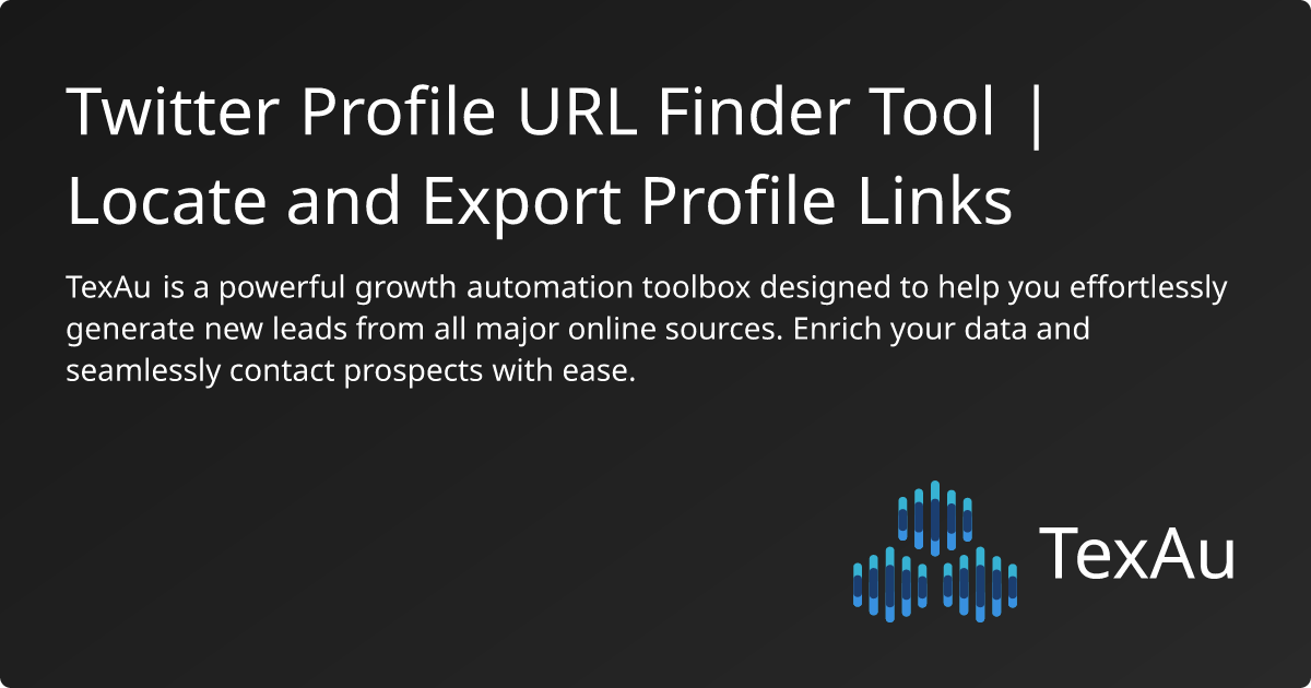 Twitter Profile URL Finder Tool | Locate and Export Profile Links